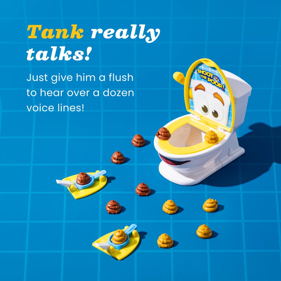 Shoot The Poop – Flushing Poop Game with Fun Sounds for Kids – Chucklebox